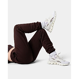 Kamo Fitness CozyTec High-Waisted Sweatpants for Women Baggy: Comfy Lounge Pants with Pockets Crafted from Soft Thick Fleece, Cuffed, Loose Fit, Tall Friendly Joggers for Fall (Java Brown, M)
