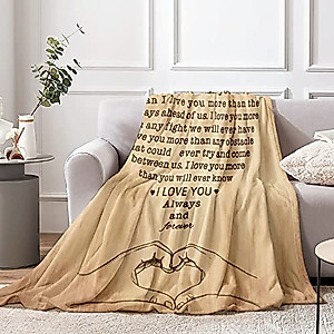 Basiole Gifts for Boyfriend Husband Blanket, I Love You Gifts for Him, Romantic Gifts for Men, Anniversary Birthday Gifts for Boyfriend, Valentines Day Gifts for Boyfriend Throw Blankets 50"X60"