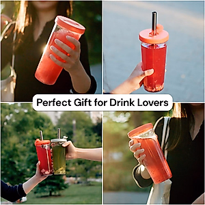 Dodoko Reusable Boba Cup and Straw Boba Tea Cup Bubble Tea Cup Reusable Iced Coffee Cup Cold Coffee Cup Smoothie Cup with Lid and Straw Smoothie Cup to go Smoothie Tumbler 24 oz - Sage Green