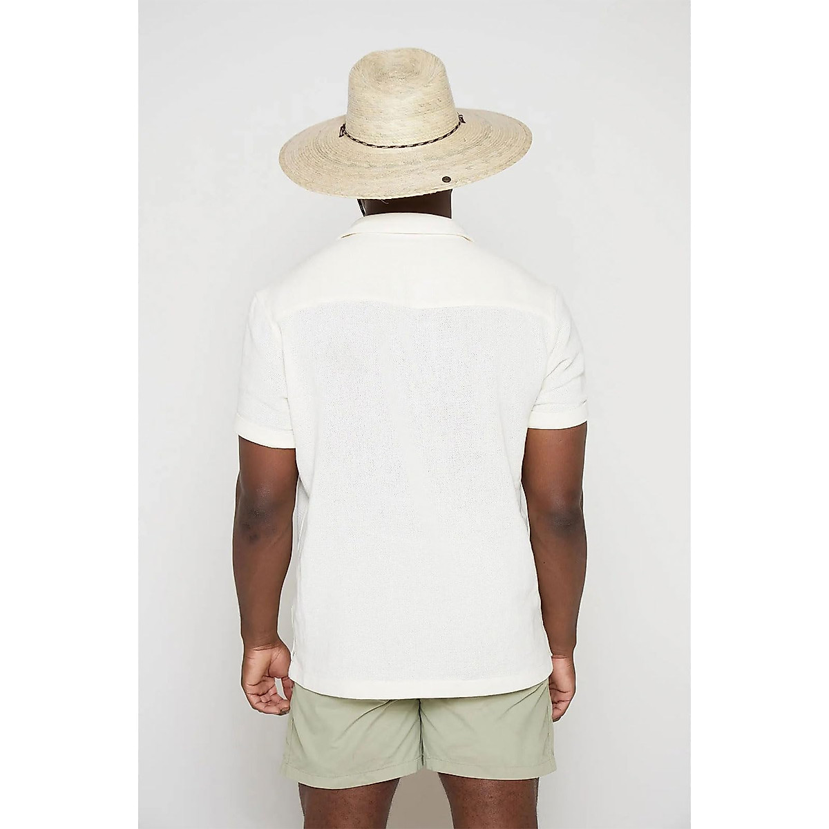 Peter Grimm Unisex Orbi Lifeguard Packable Summer Palmilla Straw Western Cowboy Hat with 4.5" Brim & Chin Cord, Natural, One Size