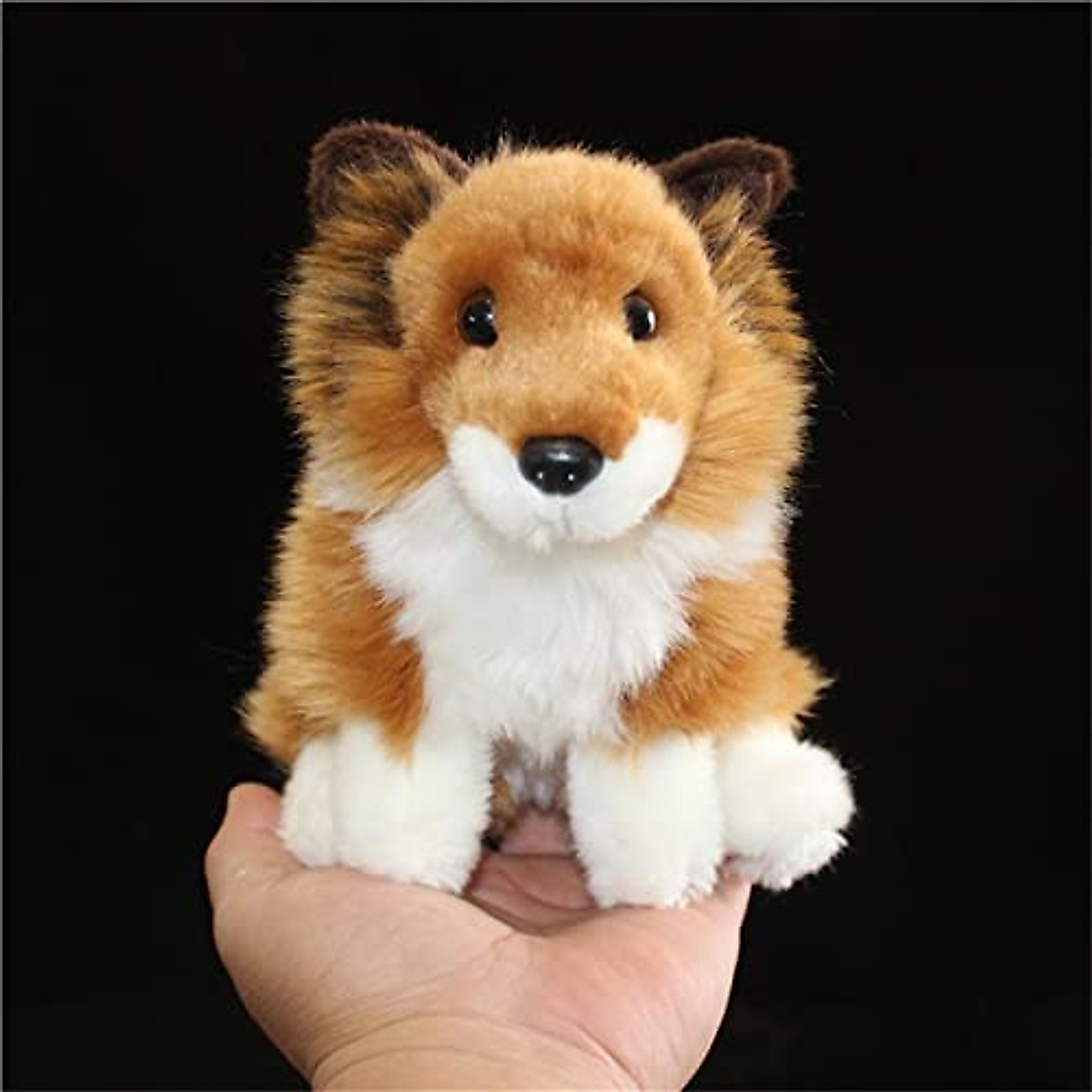 Whrigud Cute Shetland Dog Stuffed Animal Plush Pillow Toy 7'' Kawaii Shetland Sheepdog Plush Stuffed Border Collie Puppy Pillow Plushies Toys for Kids Gifts Home Decor