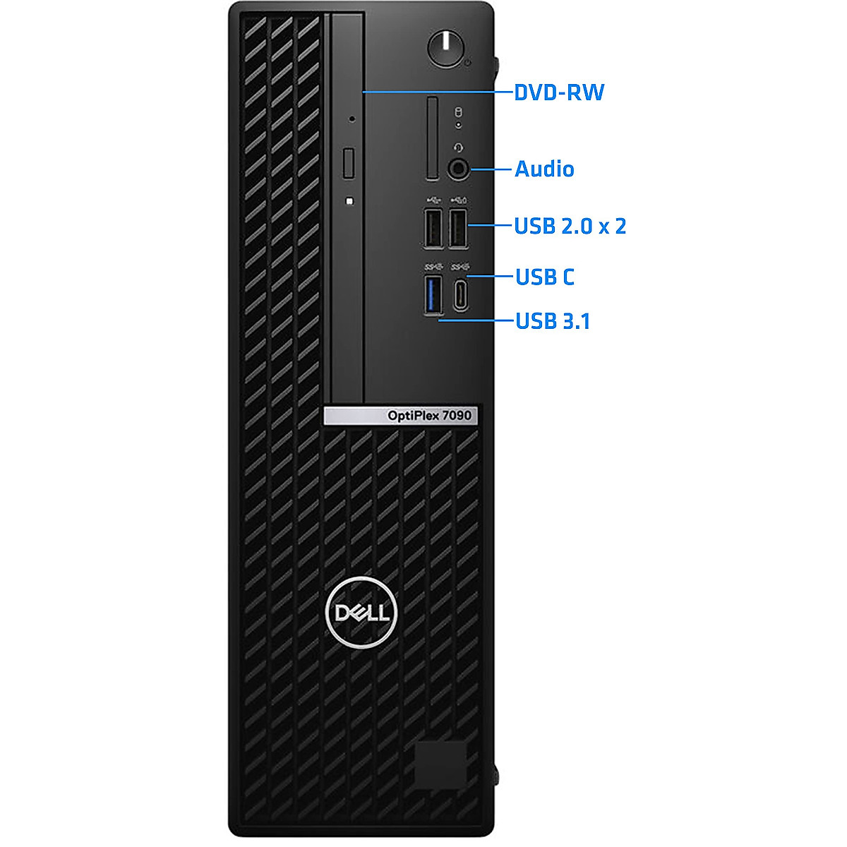 Dell OptiPlex 7090 SFF Desktop Computer – Intel i7-10700 Upto 4.8GHz, 32GB RAM 1TB NVMe SSD, DVD, DisplayPort 4K Monitor Support, HDMI, AC Wi-Fi, Bluetooth - Windows 10 Pro