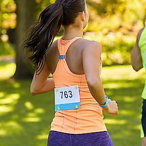 Juexica Running Bib Clips Race Number Buckle Fixing System Triathlon Race Bib Holder Marathon Fastener Holder for Field Event(Mixed Colors)