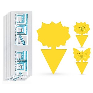 Veyofly Sticky Traps for Plants and Windows, Bundle with 5 Yellow Sticky Traps for Gnats & 5 Window Fly Traps -Gnat Trap, Bug Sticky Traps, Fungus Gnat Trap, Fly Strips, Fly Tape- Pack of 10​