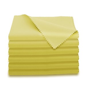 AAwipes Trumpet Cleaning Cloths Microfiber 12"x12" (6-Pack, Yellow) Plush Polishing Cloths for Musical Instruments Cleaning Cloths for Guitar Violin Piano Clarinet Sax Universal (HCIS-1212-Y)