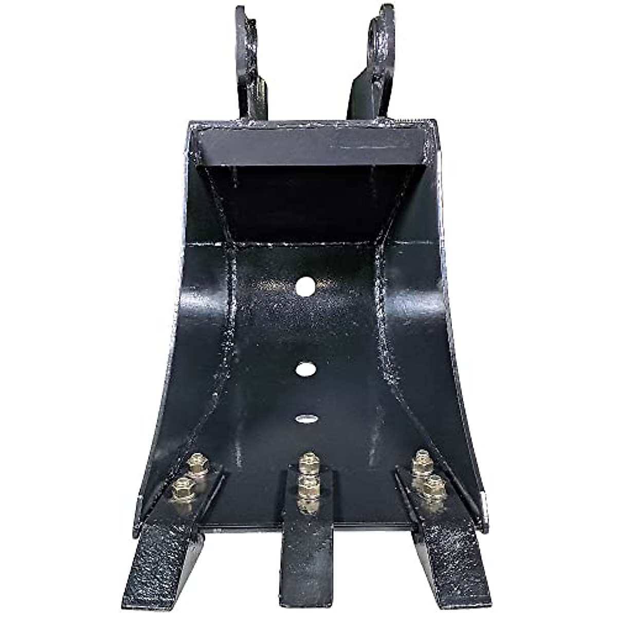 Titan Attachments 12" Fronthoe Bucket Fits Mini Skid Steer Fronthoe Backhoe Excavator, Bolt-on Forged Carbon Steel Teeth, Drainage Holes