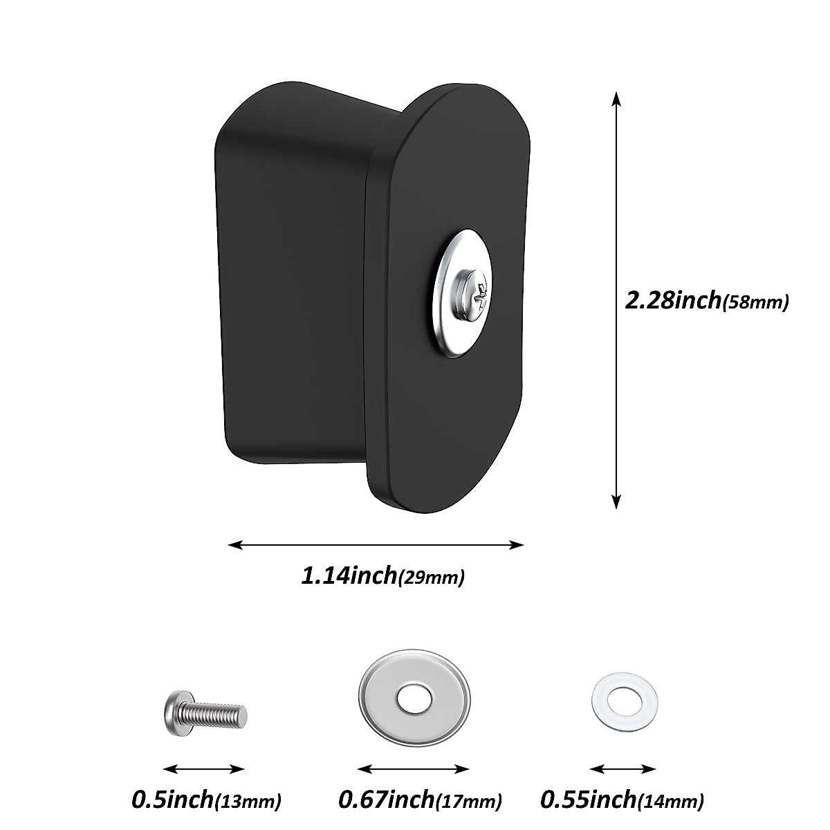 Silicone Universal Pot Lid Replacement Knobs Pan Lid Holding Handles Long Screws Anti-scald Cookware Cover for Kitchen Glass Lid 2 Pack Diamond Shape Black