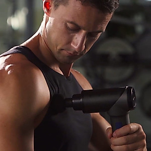 Sportneer Massage Gun, Deep Tissue Muscle Percussion Massager Gun for Athletes, Handheld Electric Back Massager for Muscle Relax & Pain Relief, 48Wh LG Battery Cells, Ultra Quiet and Lightweight