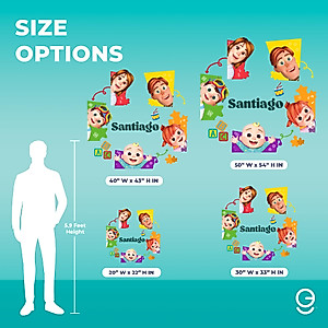 EGD Personalized CoComelon Wall Decor I Name & Initial JJ's Family CoComelon Wall Decals I Custom Name for Baby Room Decoration I Nursery Decor for Girls & Boys I Multiple Options for Customization