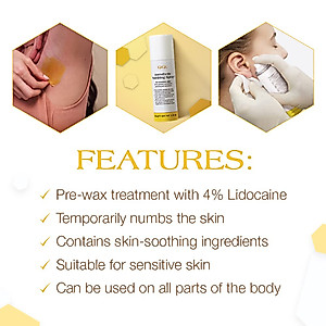 GiGi Anesthetic Numbing Spray for Sensitive Skin - Lidocaine-Based Gel, 1.5 oz