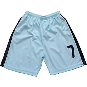 FPF #7 Ronaldo Kids Football Soccer Jersey/Shorts/Socks Kit Youth Sizes (Ronaldo Green, 24 (6-7 Years))