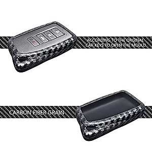 Ceyes Carbon Fiber Texture Protective Key Cover Car Smart Key Cover Car Remote Key Fob Cover for Lexus ES350 ES300h ES250 GS450 GS350 GS200 NX200 NX300H NX200T RX200T RC-F EX300 EX250 EX200
