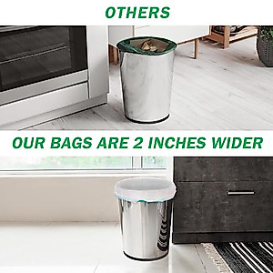 Bay Ridge Laguna 4 Gallon/100pcs Small Trash Bags - Drawstring Small Garbage Bags - Kitchen Trash Bags - Bathroom Trash Bags - Plastic Trash Bags with Handles - Waste Basket Liner - 19x19” (White)