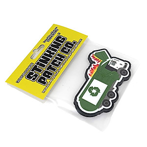 Garbage Truck Dumpster Fire Morale Patch | Recycle | PVC Rubber Tactical Patch | Funny Morale Patch