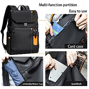 Aipool Men’s and Women’s Grey Casual Daypack Backpacks with Laptop Compartment Computer Backpack for Work School Bookbag