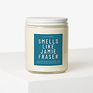 CE Craft - Smells Like Jamie Fraser Candle - Flannel Pine Scent - Gift for Her, Prayer Candle, Scented Soy Wax Candle, Girlfriend Gift