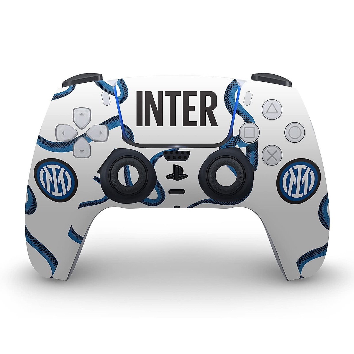 Head Case Designs Officially Licensed Inter Milan Away 2021/22 Crest Kit Vinyl Faceplate Gaming Skin Decal Compatible With Sony PlayStation 5 PS5 Digital Edition Console and DualSense Controller