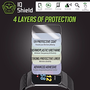 IQShield Screen Protector Compatible with Fitbit Charge 6 / Charge 5 (6-Pack) Anti-Bubble Clear TPU Film