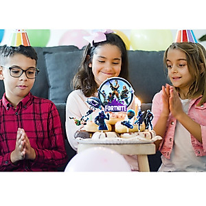 7 pcs Exquisite Acrylic Video Game Birthday Cake Toppers for Boys Girls Gamers' Birthday, Designed for Game Lovers, Game Party Decorations Supplies