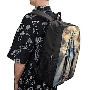 Waygotee Our Lady of Guadalupe Virgin Mary 3D Print Backpacks Bookbag Laptop Travel Bag Unisex for Adult Gifts 17 Inches