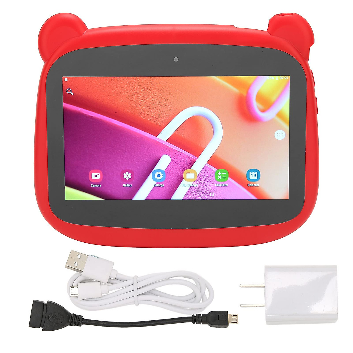 MAVIS LAVEN Kids Tablet, US Plug 100‑240V Dual Camera Octa Core 5000mAh HD Tablet for Ebook (US Plug)