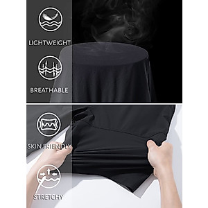 MAGCOMSEN Quick Dry Shorts Men Hiking Summer Shorts Cargo Work Shorts Travel Fishing Shorts Black,34