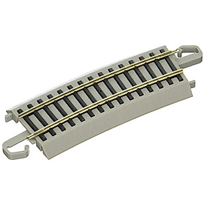 Bachmann Trains - Snap-Fit E-Z TRACK HALF SECTION 22” RADIUS CURVED (4/card) - NICKEL SILVER Rail With Gray Roadbed - HO Scale