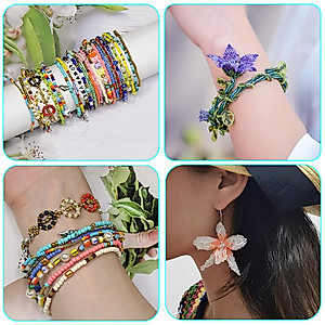 Tibaoffy Size 6/0 Crafts Glass Seed Beads 4mm Tiny Pony Beads Assorted Kit with Organizer Box for Jewelry Making (48 Assorted Multicolor Set, Total About 7200pcs)