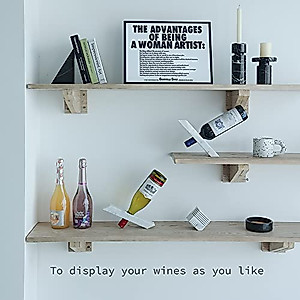 JIMEI Marble Bottle Wine Holder – Tabletop Wine Rack – Single Wine Holder Stand for Cabinet and Shelf Décor – Freestanding Wine Display & Storage Accessories for Home bar – Self-Balance