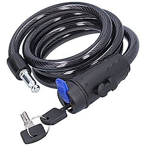 Steel Wire Lock, Easy to Carry Bike Lock with Mounting Bracket Electrocar Lock Motorcycle for Lawn Mowers for Outdoor