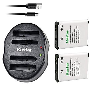 Kastar Battery + Dual Charger for Nik EN-EL19 Coolpix S2800 S3100 S3200 S3300 S3400 S3500 S3600 S3700 S4100 S4200 S4300 S5200 S5300 S6400 S6500 S6600 S6700 S6800 S6900 S7000 and Sony NP-BJ1 DSC-RX0