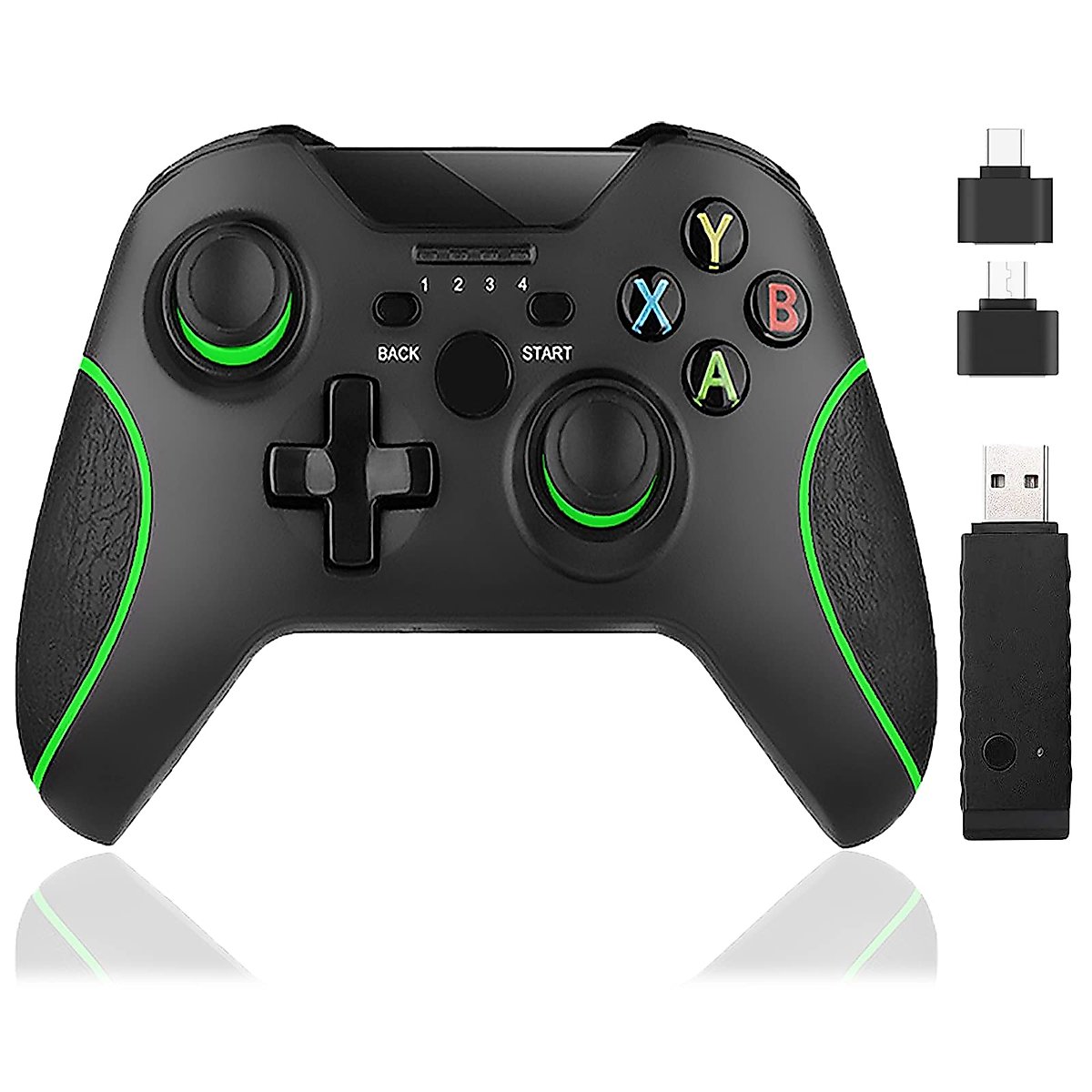 Wireless Controller for Xbox One,2.4GHZ Gamepad Controller Compatible with Xbox One/One S/One X/One Series X/S/Elite/PC Windows 7/8/10,with Built-in Dual Vibration