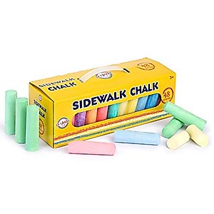 Jumbo Washable Sidewalk Chalk Set Non-Toxic Jumbo Chalk for, Painting on Chalkboard, Playground, Blackboard, and Outdoor Art Play (48)