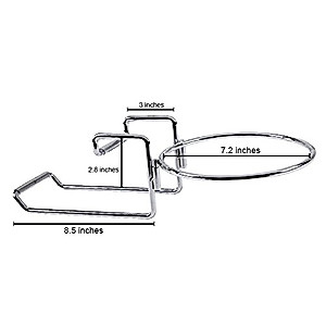 CUISINOX Chrome Plated Table Mount Chiller Wine Bucket Holder, 7.5" Ring, Stainless steel