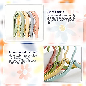 GothaBach 20 Portable Folding Clothes Hangers, Portable Folding Travel Hangers, Clothes Drying Rack for Travel(Multicolor)
