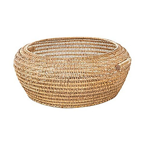 Kouboo Cambria Open Weave Basket, Honey-Brown