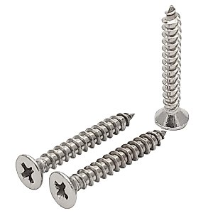 ZLYY 100pcs M4x30mm Stainless Flat Head Phillips Self-Tapping Wood Screw 18-8 (304) Stainless Steel Screw
