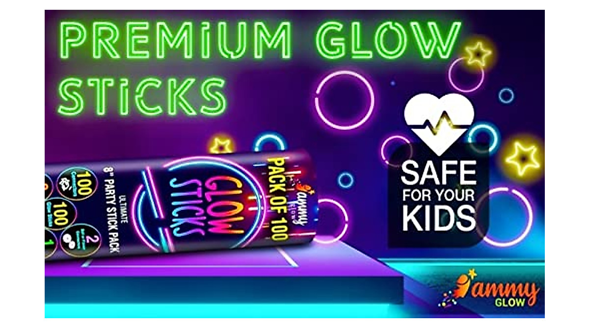 Glow Sticks Bulk - 205 Pcs for Unforgettable Parties
