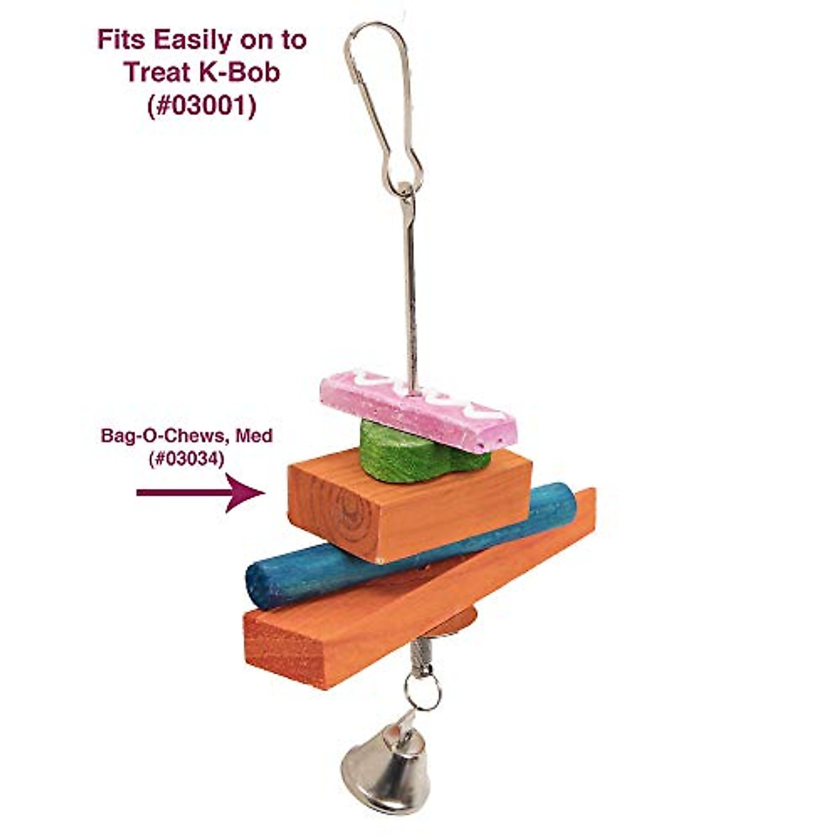 Ware Manufacturing Pine Wood Bag-O-Chews Small Pet Treat, Medium - Pack of 8