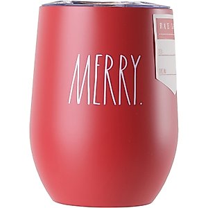 Rae Dunn Insulated Stainless Steel Red Wine Christmas Winter Holiday Travel Tumbler (Merry)
