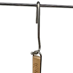 HUJI S Shaped Stainless Steel Heavy Duty Hanging Hooks for Kitchenware Pots Pans Utensils (Set of 12 Hooks)