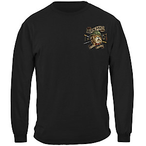 Erazor Bits US Marines US Marine Corps T Shirt - Marine Corps Tee Long Sleeve Shirts -Black X-Large