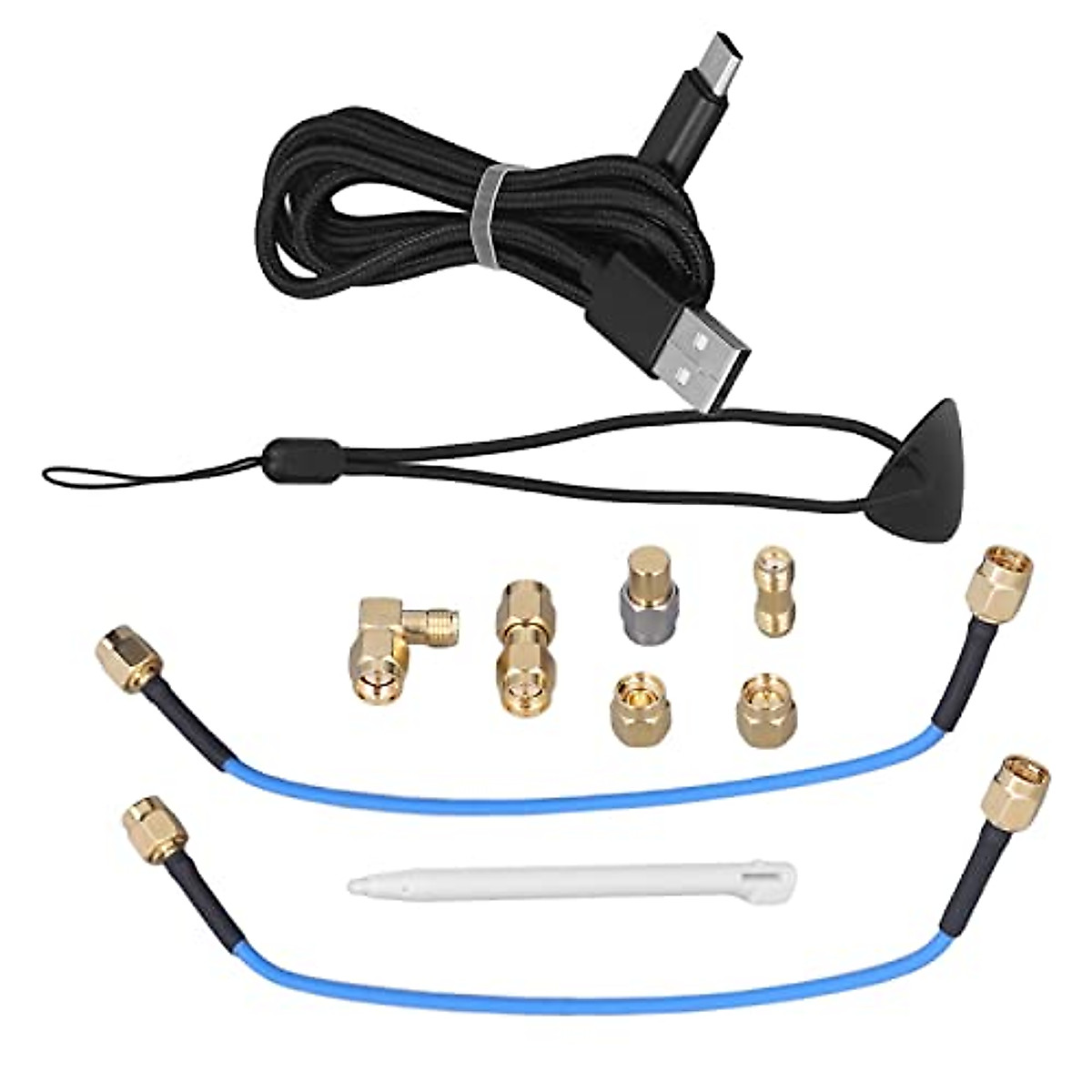 Oumefar Vector Network Analyzer, Full Touch Screen HF VHF UHF Antenna Analyzer Shielding Electromagnetic Interference with Aluminum Case for Short  Precisionmeasuring