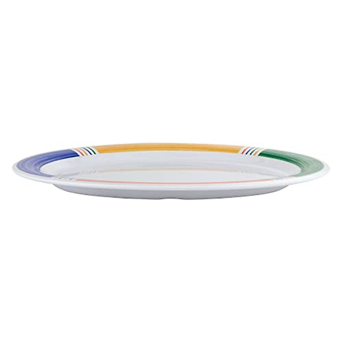G.E.T. OP-120-AV Melamine Oval Serving Platter / Dinner Plate, 12" x 9", Diamond Barcelona (Set of 12)