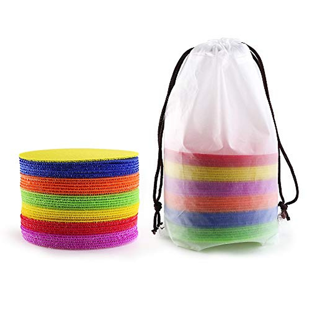 Nexxxi 36 Pieces Sitting Dots, Floor Spots Colorful Sit Makers for Classroom Preschool and Kindergarten, 4 Inches in Diameters