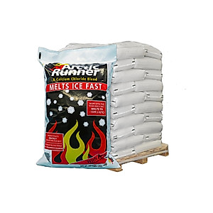 Arctic Runner Calcium Chloride Ice Melt- [Pallet of Ice Melt] 50 lb Bags- Pet, Concrete, Plant Friendly - Commercial Grade [No Magesium Chloride] Snow & Ice Melter- Melts to -15°F Pallet of (49 Bags)