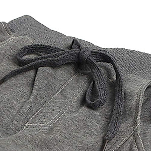 BINPAW Kids Cotton Pull On Active Sports Basic Jogger Sweat Pants for Little Boys & Big Boys, Grey, Age 8T-9T (8-9 Years) = Tag 140