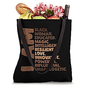 I Am Black Woman Melanin Africa Pride History BHM Women Gift Tote Bag