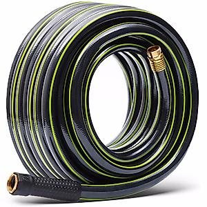 Worth Garden Non Kinking 3/4 in. x 50 ft. No Leak,HEAVY DUTY Durable PVC Long Water Hose with Brass Hose Fittings, Household and Commercial Use,Male to Female Fittings,12 YEARS WARRANTY,H165B00