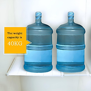 HabiWell Adjustable Closet Organizer Storage Shelf for Cabinet Kitchen Rack Space Saving Wardrobe Closet Shelves Cabinet Holders (Width 11.8 inch, Length 21-35.4 inch)